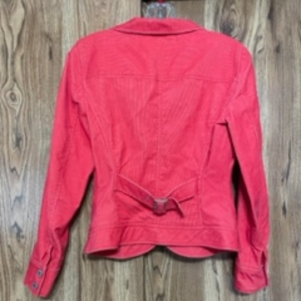 Red Pinwale Corduroy Jacket By Armani Exchange, Size M - Gem